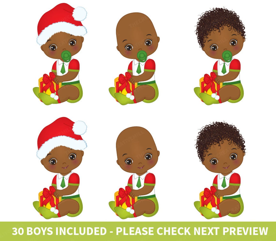Christmas Baby Boys Clipart Vector Christmas Clipart Baby | Etsy