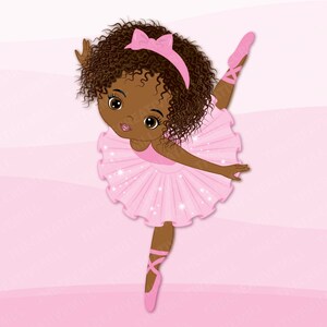 African American Ballerina Clipart Vector Ballerina Clipart | Etsy