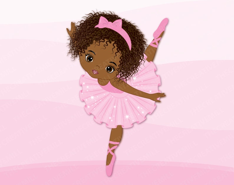 African American Ballerina Clipart Vector Ballerina Clipart | Etsy