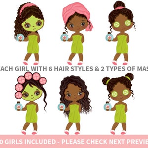 90 Little Spa Girls Clipart - Vector Spa, Spa Party Clipart, Spa ...
