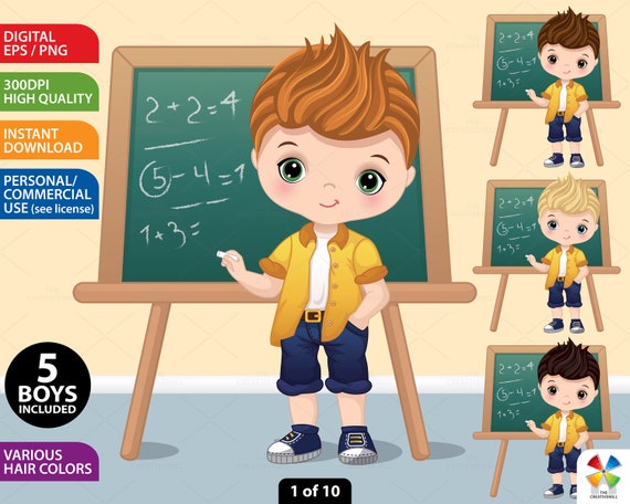 High School Students Studying Clip Art