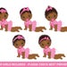 Baby Girl Clipart, Vector Baby Clipart, Afro Baby Clipart, Newborn ...