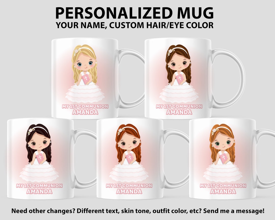 First Communion Gift, My 1st Holy Communion Personalised Mug ...