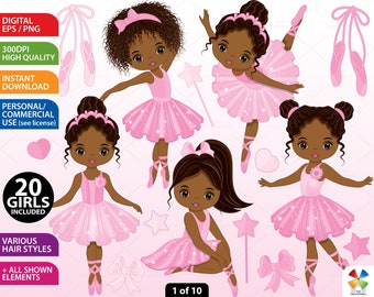 African American Ballerina Clipart Vector Ballerina Clipart, Ballet ...