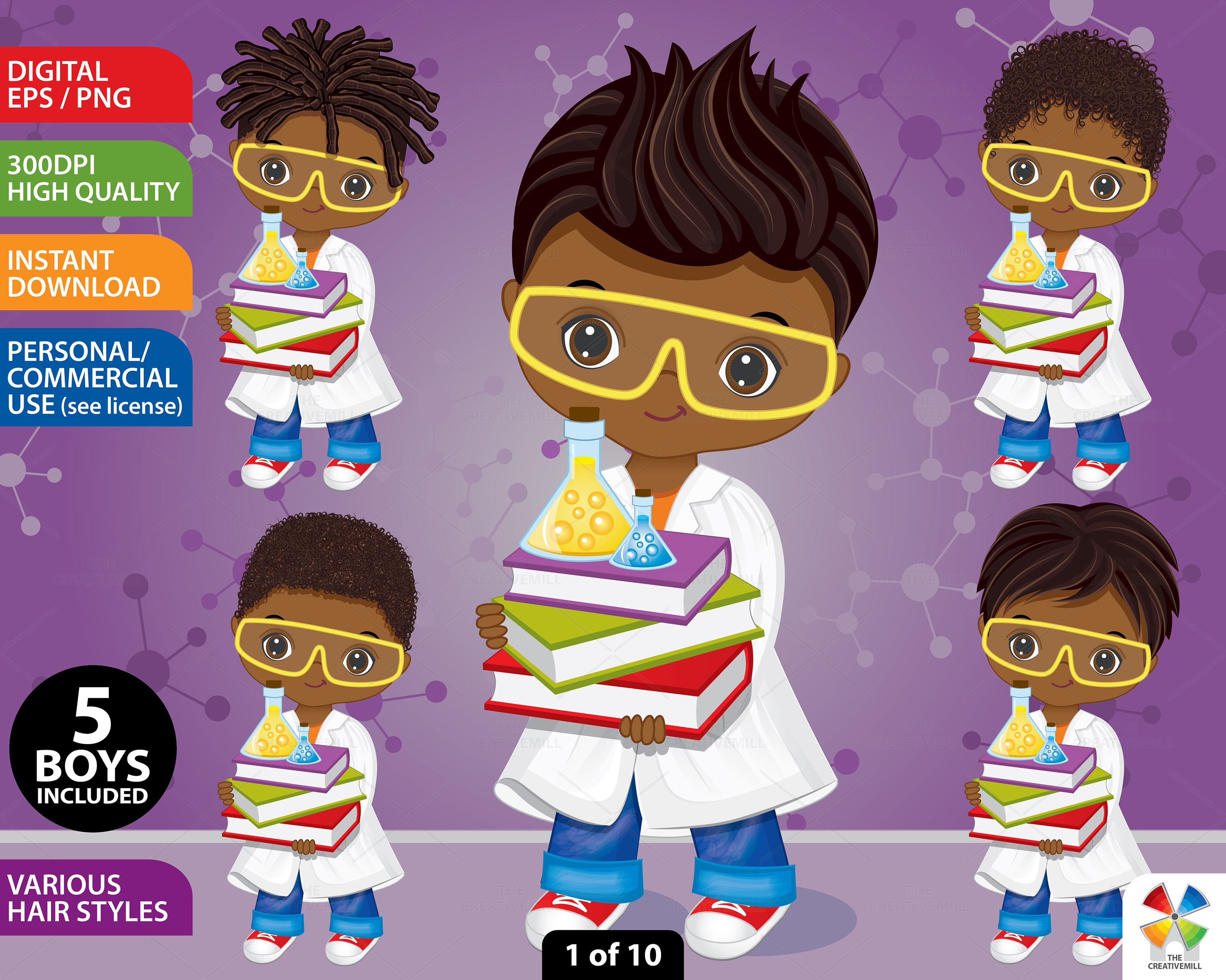 Child Scientist Clipart