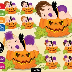 Halloween Baby Clipart, Vector Little Pumpkin, 1st Halloween, Baby ...