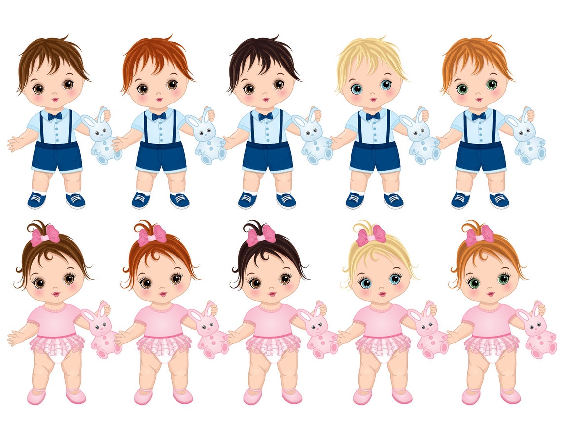 Toddler Clipart Vector Baby Image One Year Old Baby Girl | Etsy