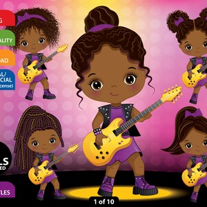 Rock Girl Clipart, Vector Rockstar, Little Girl PNG, Sublimation ...
