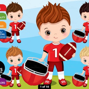 American Football Clipart - Vector Football Clipart, Boy Clipart ...