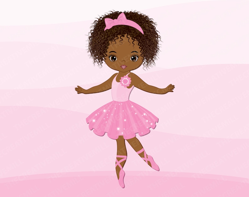 African American Ballerina Clipart Vector Ballerina Clipart - Etsy