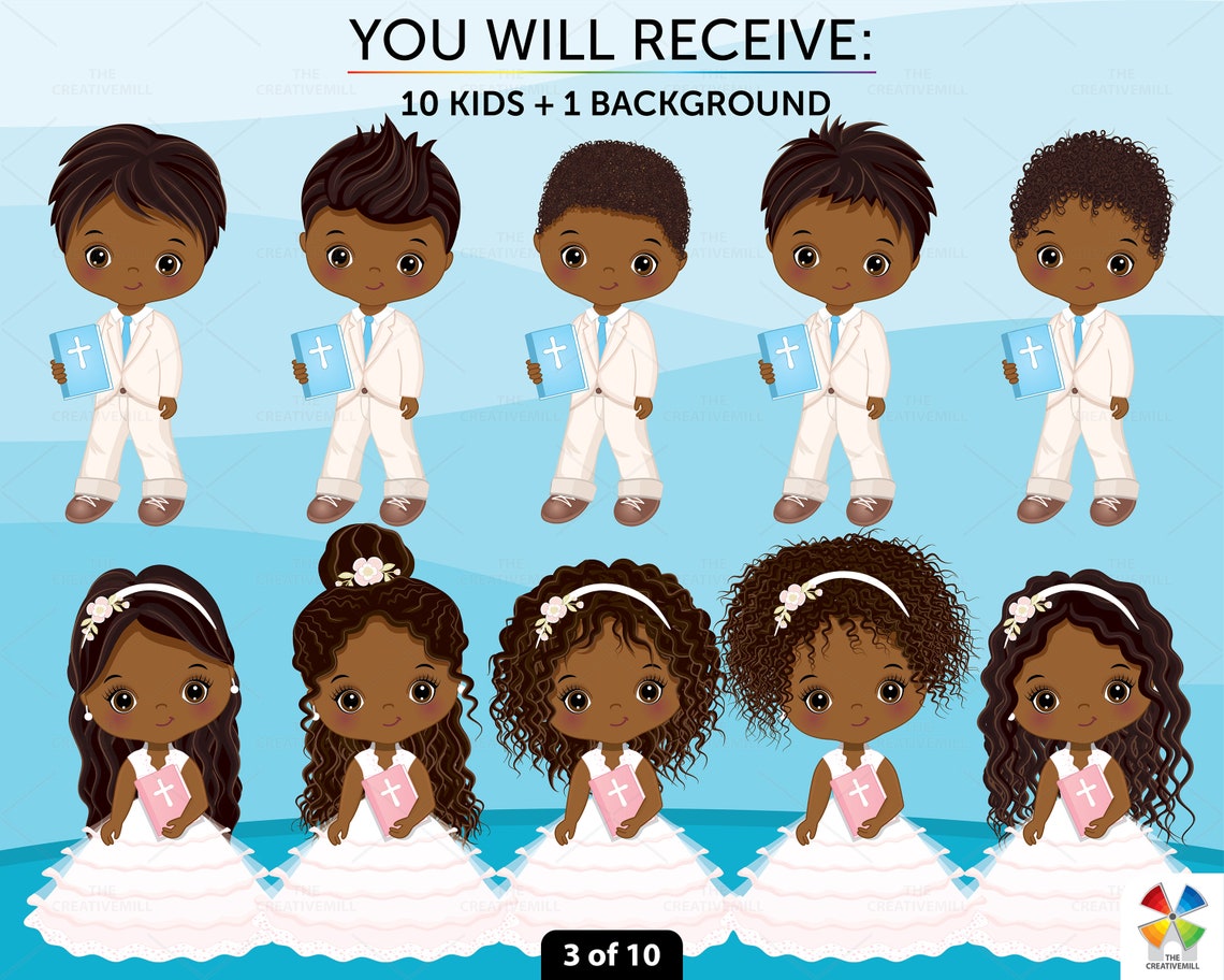 First Communion Clipart Vector Bible Clipart Boy Girl - Etsy