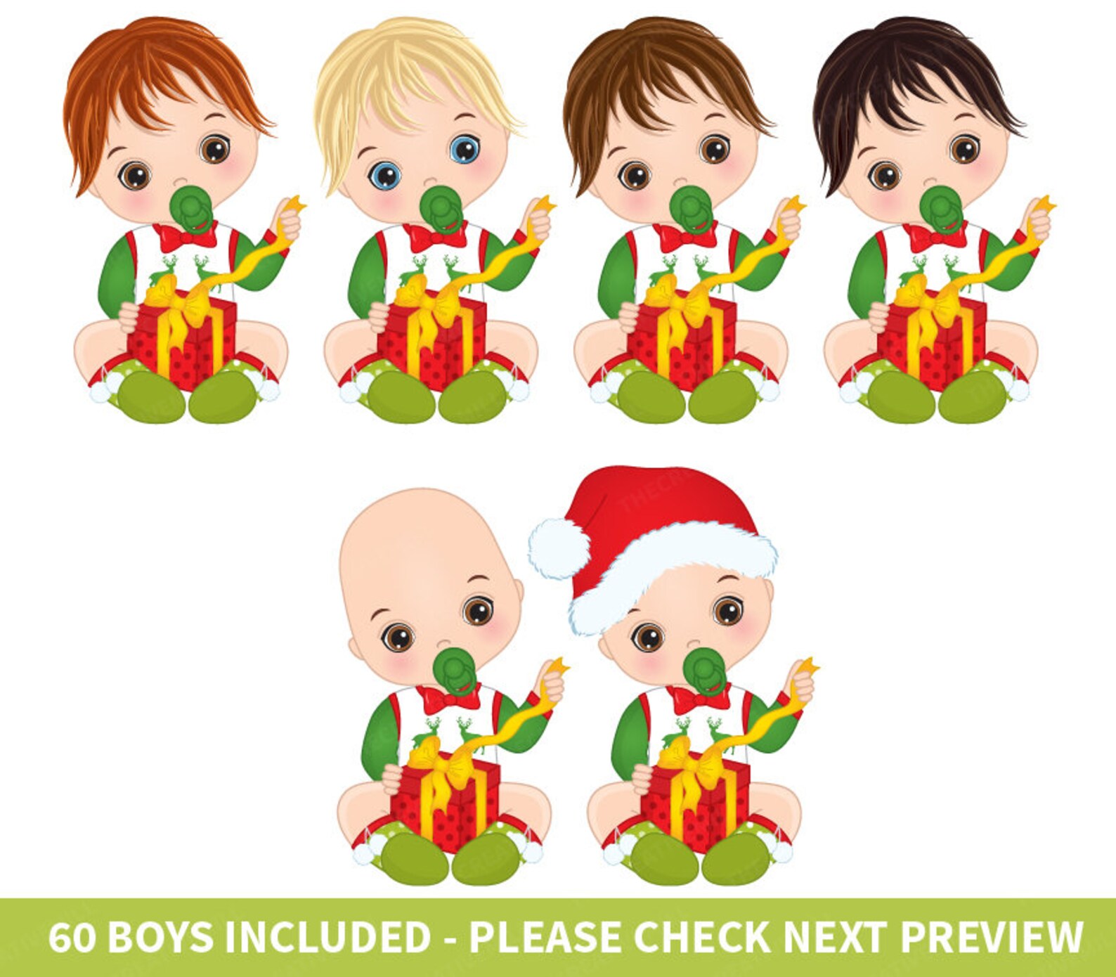 60 Christmas Baby Boys Clipart Vector Christmas Clipart | Etsy