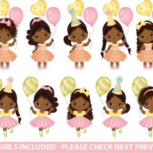 Girl Birthday Party Clipart - Vector Birthday Clipart, Birthday Girl ...