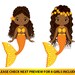 Mermaids Clipart Vector Mermaids Clipart, Fish Girls Clipart, Mermaid ...