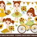 Sunflowers Clipart - Vector Sunflowers Clipart, Girls Clipart ...