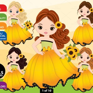 Sunflowers Clipart - Vector Sunflowers Clipart, Girls Clipart ...