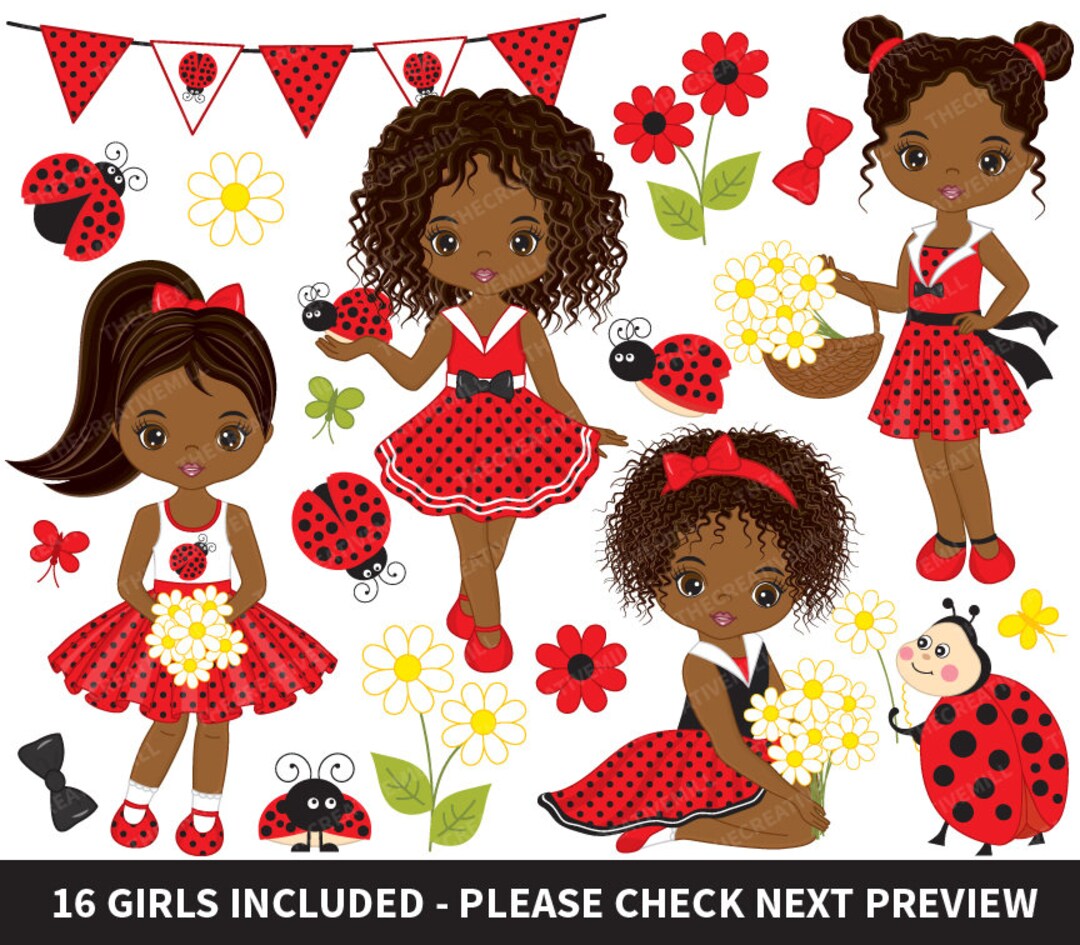 African American Ladybug Clipart - Vector Ladybird Clipart, Ladybug ...