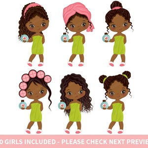 90 Little Spa Girls Clipart - Vector Spa, Spa Party Clipart, Spa ...