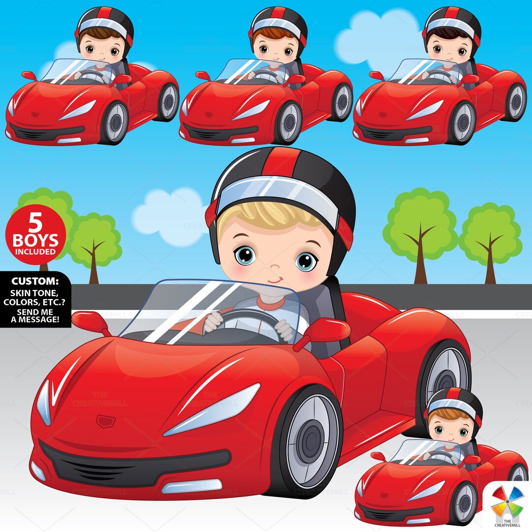 Racing Boy Clipart, Vector Formula 1, Sport, Character, Illustration ...