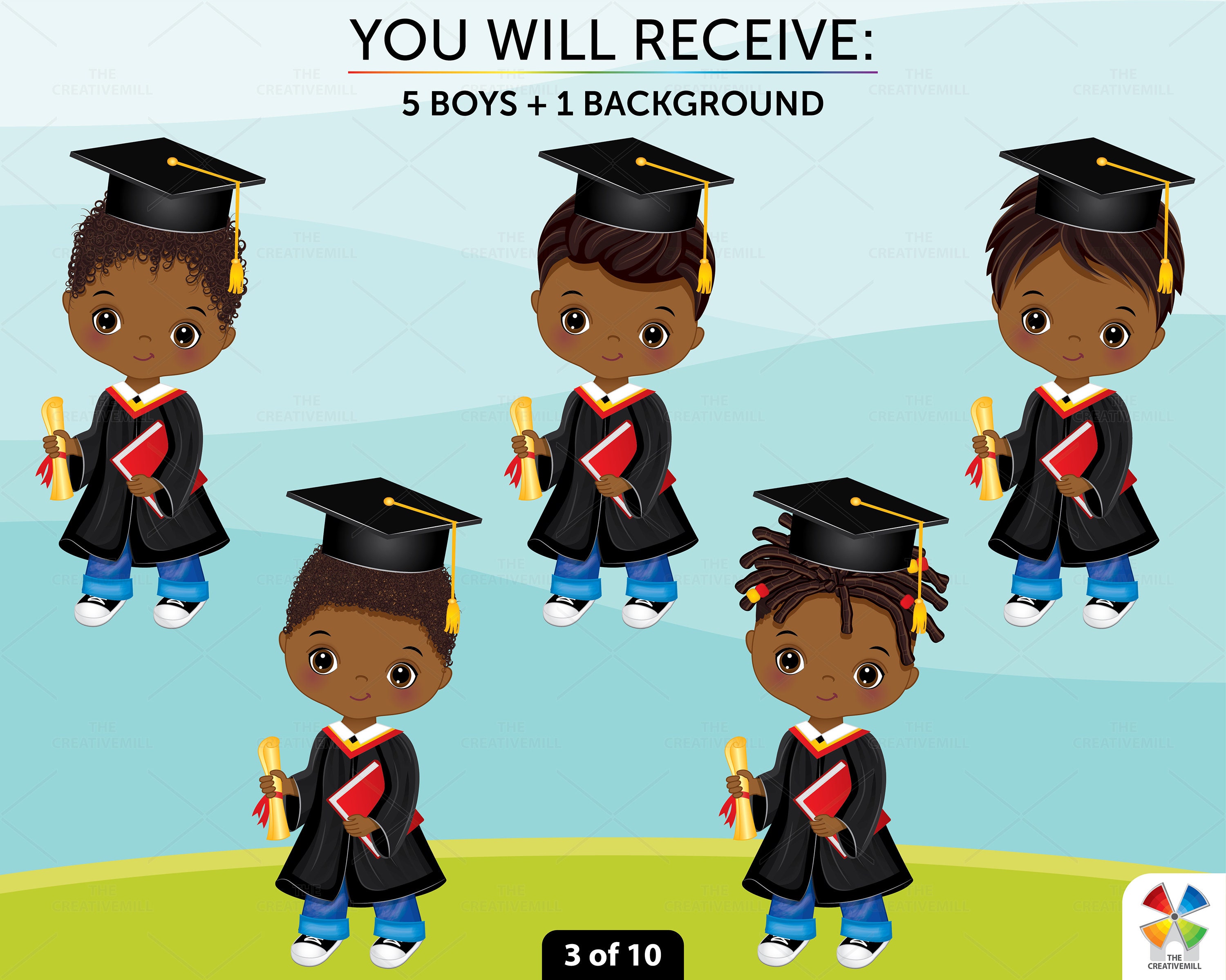 Boy Graduation Clipart Vector Preschool Student PNG - Etsy Canada