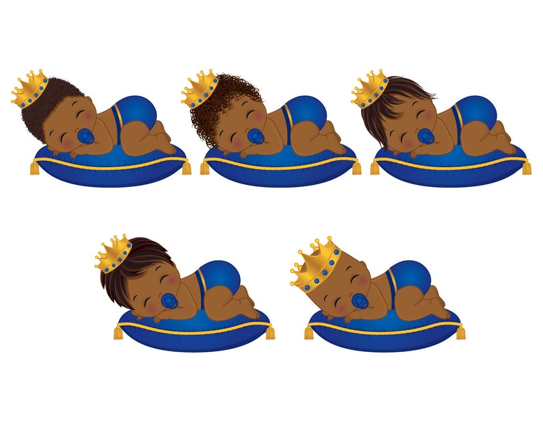 Baby Prince Clipart Newborn Royal Blue Baby Shower Little - Etsy