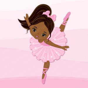African American Ballerina Clipart Vector Ballerina Clipart | Etsy
