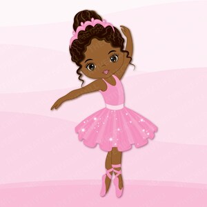 African American Ballerina Clipart Vector Ballerina Clipart | Etsy
