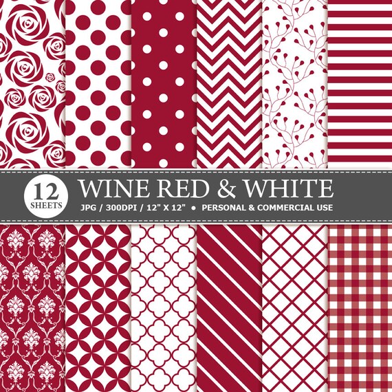 Red Scrapbook Paper Patterns
