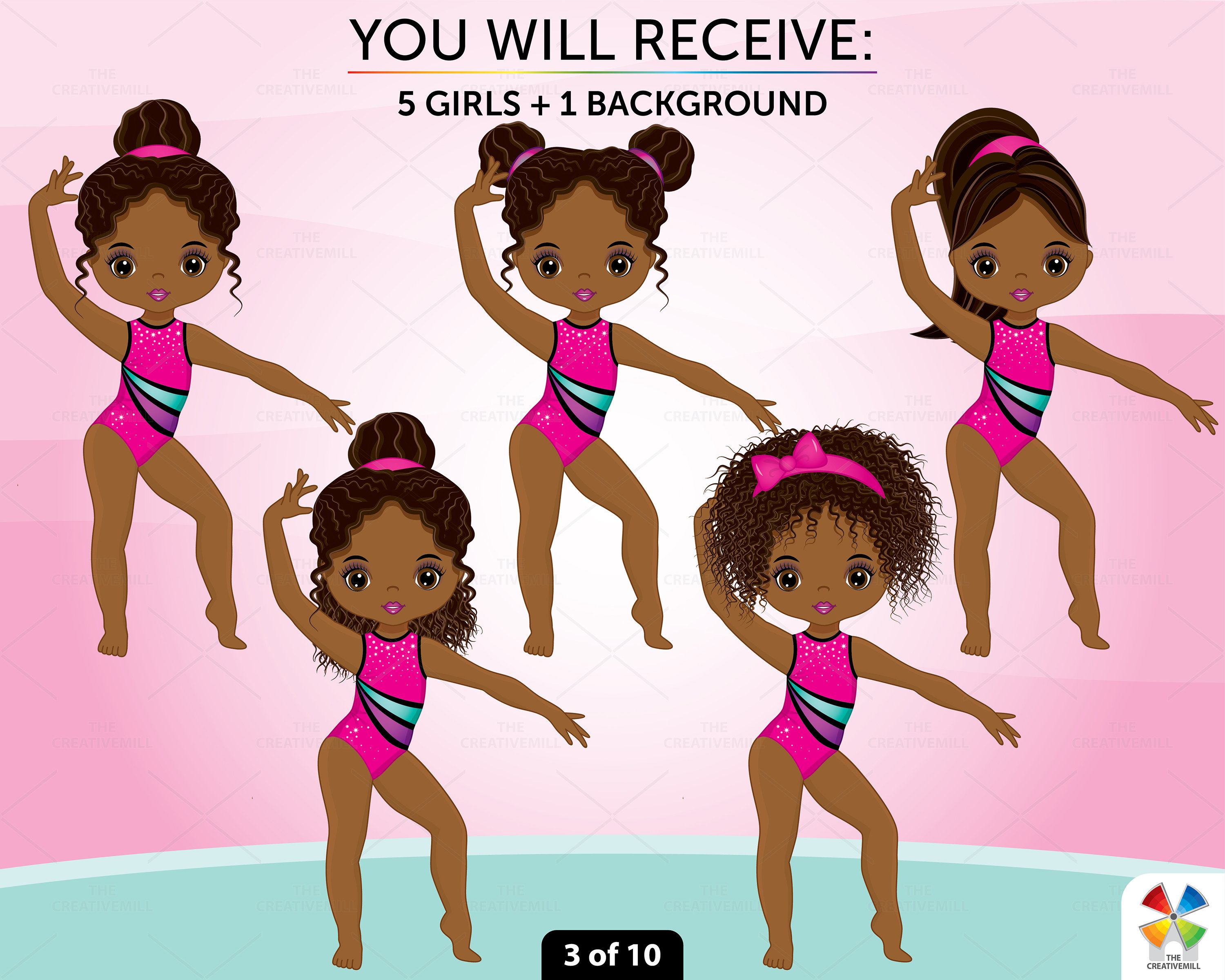 Gymnast Girl Clipart Christmas