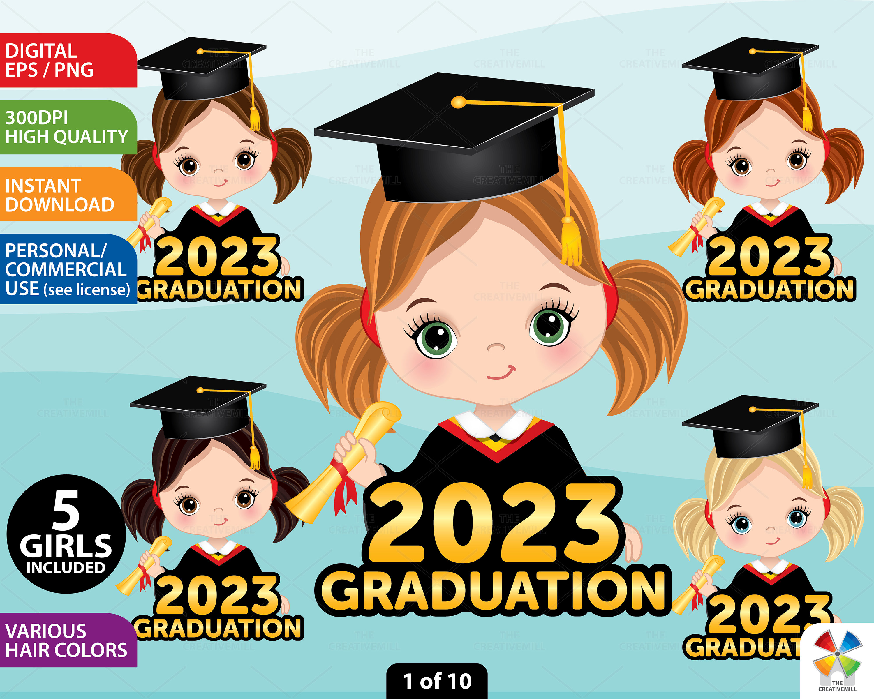 2023 Graduation Clipart Vector Preschool Student PNG - Etsy Israel