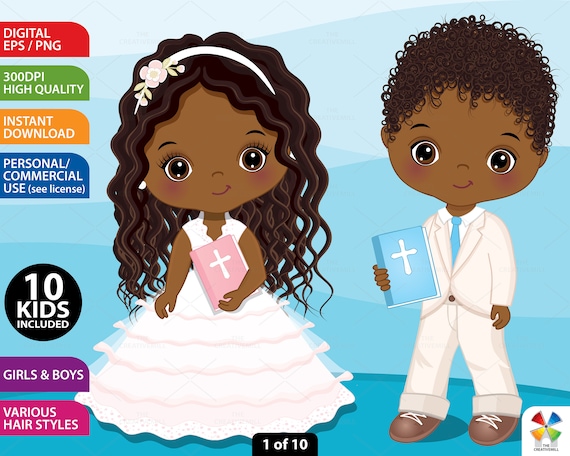 First Communion Clipart Vector Bible Clipart Boy Girl - Etsy