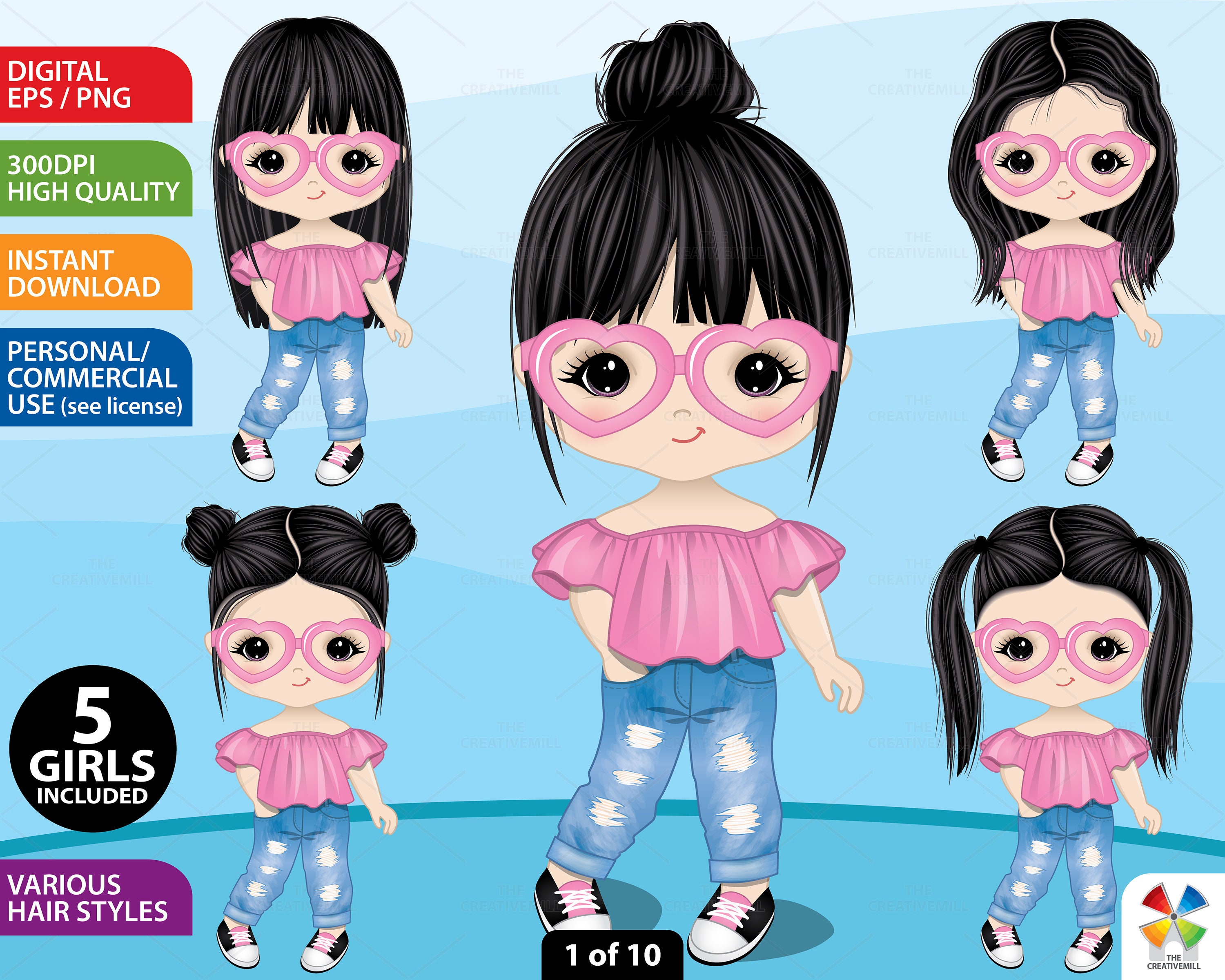 Chinese Little Girl Clipart