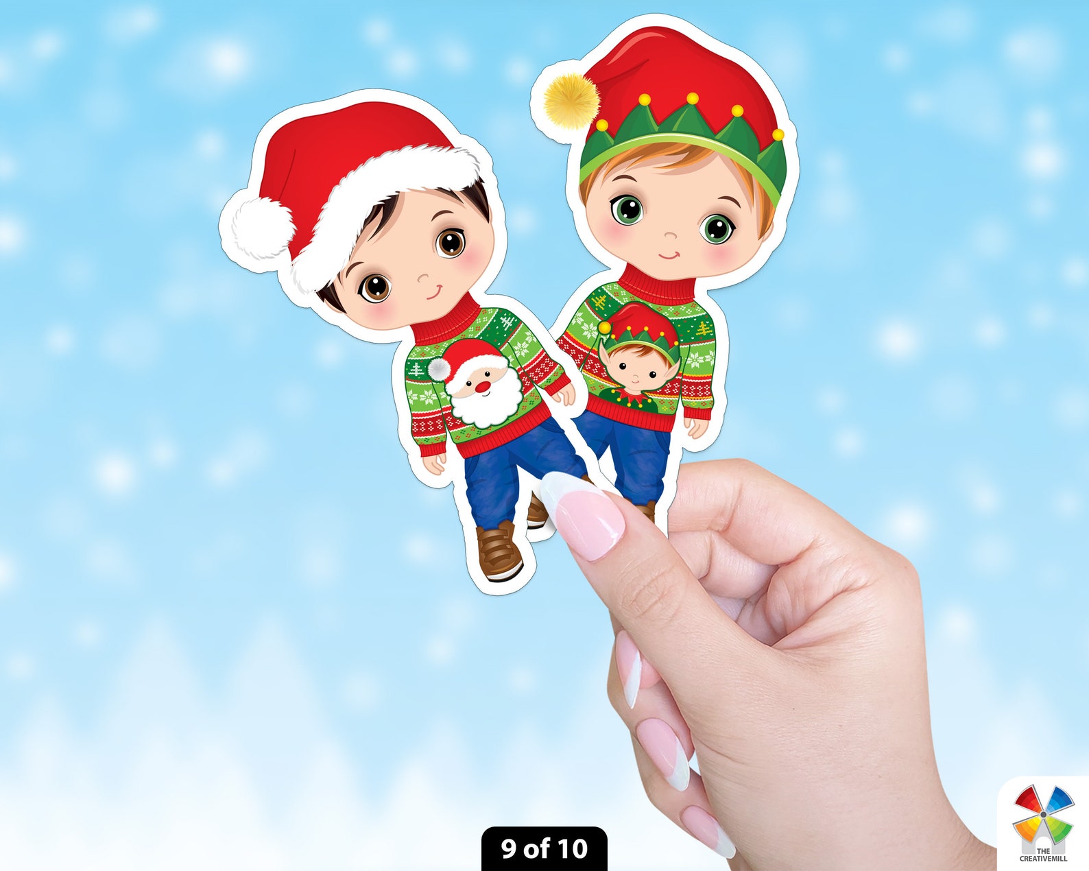 Christmas Boy Clipart Vector Little Boy Character Winter - Etsy