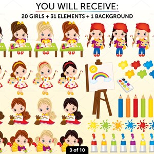 Artist Clipart, Vector Little Artist, Back to School, Preschool PNG ...