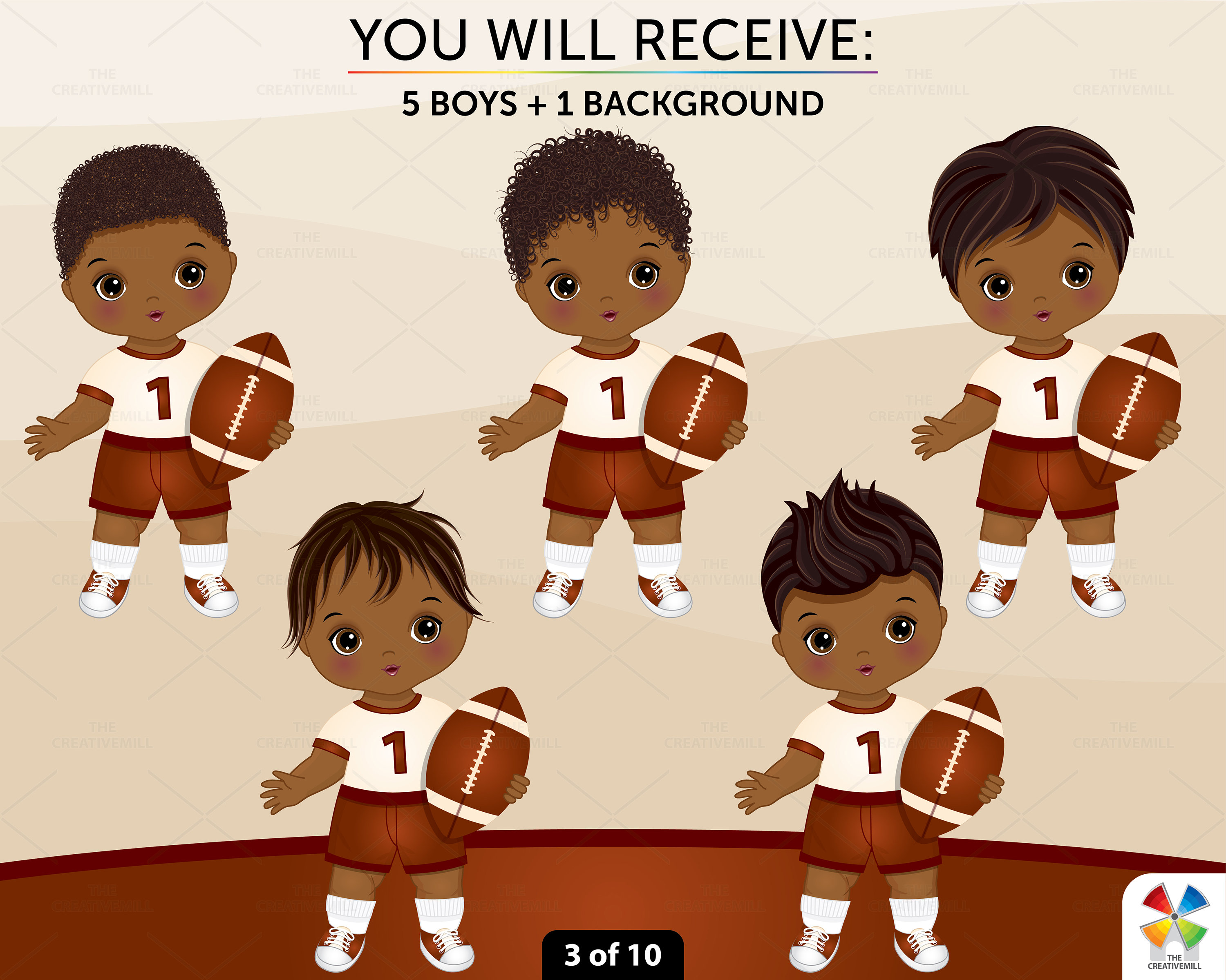 Baby Boy Sports Clipart Cartoon