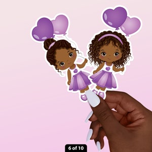 Valentines Day Girl Clipart, Vector Valentine Day, African American PNG ...