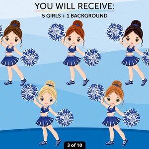 Royal Blue Cheerleader Clipart, Vector Pom Pom, Sport, Cheerleader PNG ...