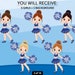Royal Blue Cheerleader Clipart, Vector Pom Pom, Sport, Cheerleader PNG ...