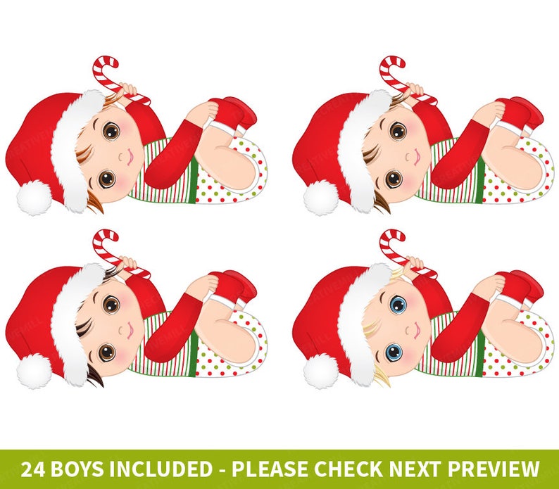 Christmas Baby Boys Clipart Vector Christmas Clipart Baby - Etsy UK