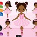 African American Ballerina Clipart Vector Ballerina Clipart - Etsy