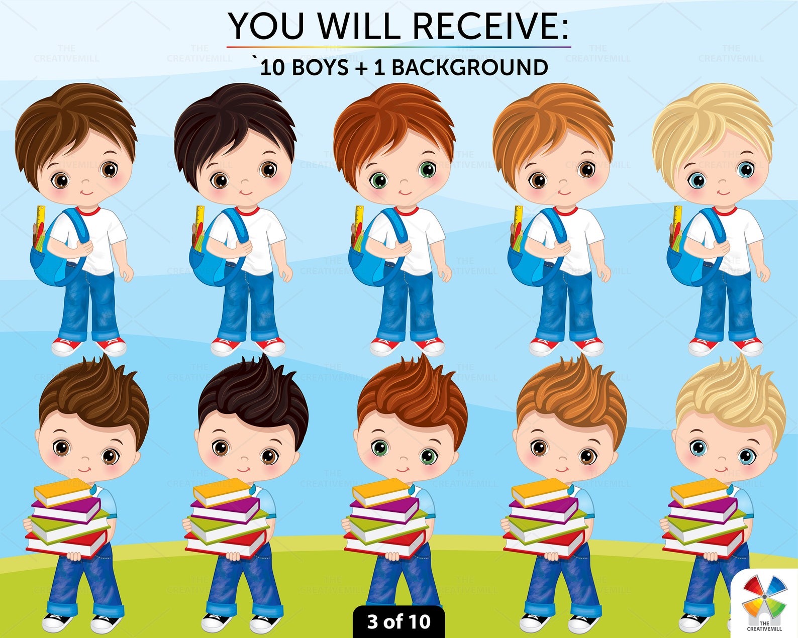 Back to School Boy Clipart Vector School Clipart, Kid Clipart, Boy ...
