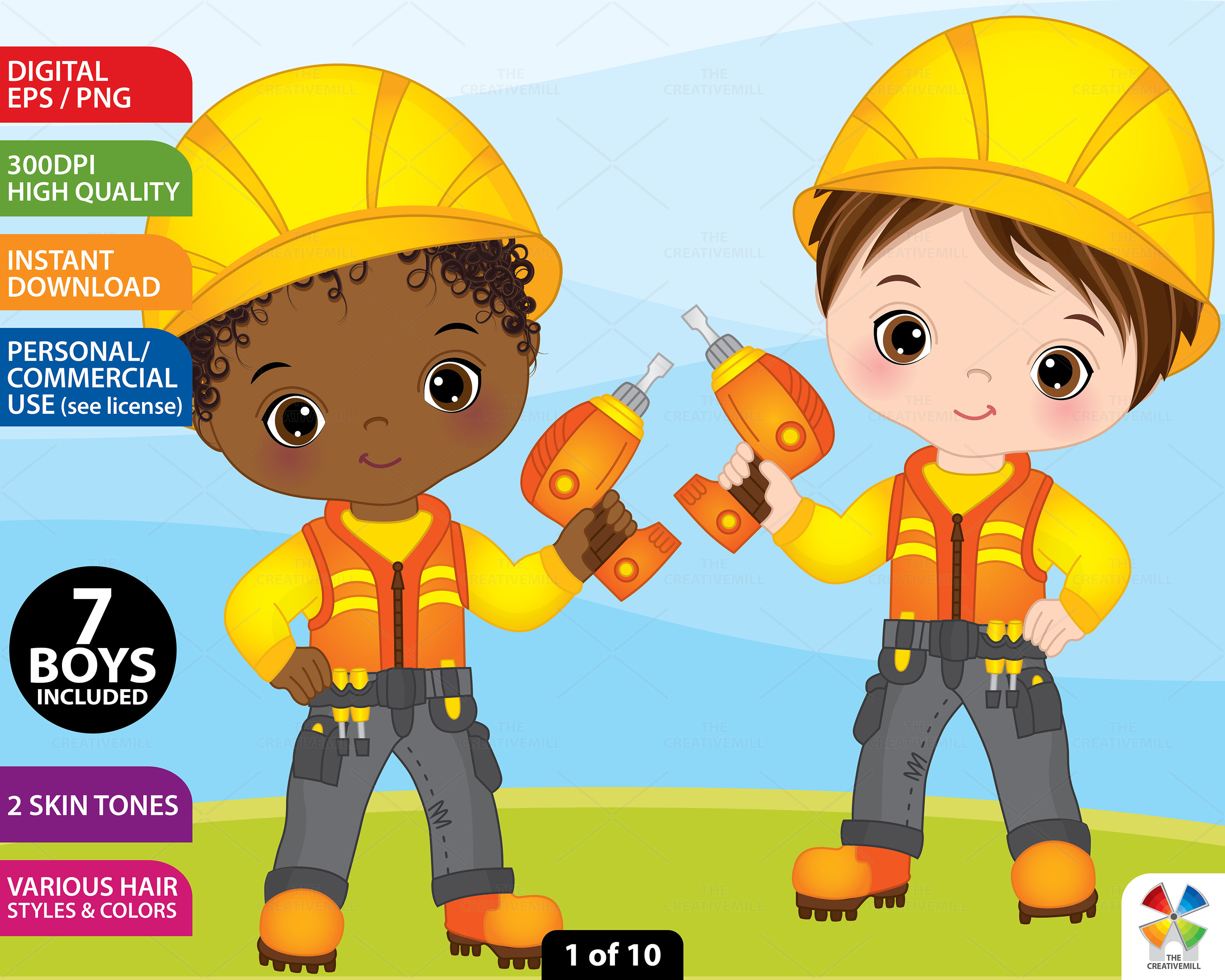 Kids Construction Clip Art