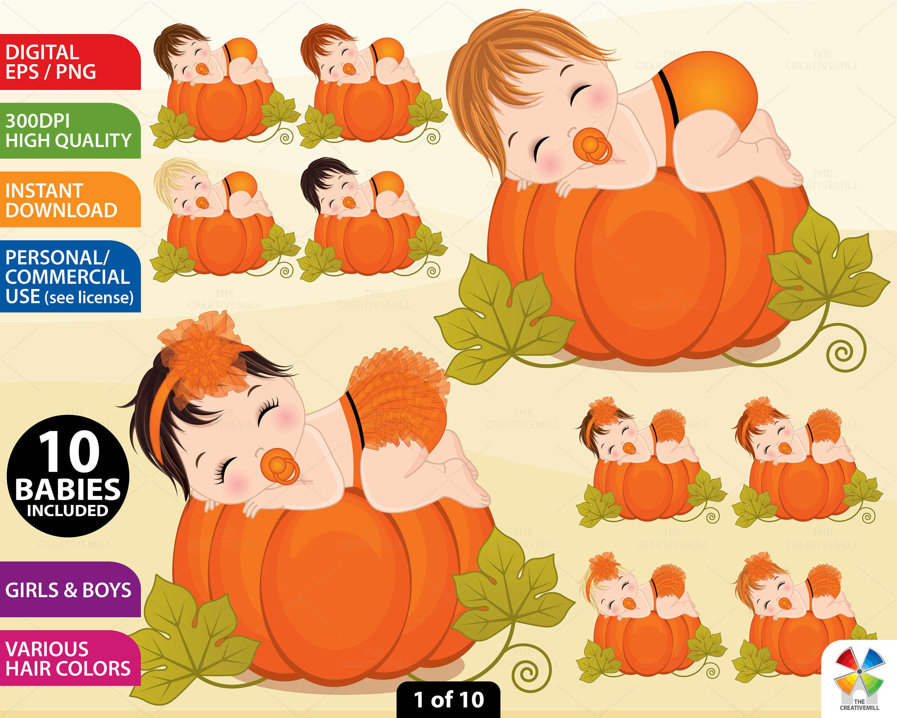 Cute Baby Pumpkin Cartoon