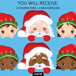 Peekaboo Christmas Clipart, Vector Peek, Merry Christmas, Xmas PNG ...
