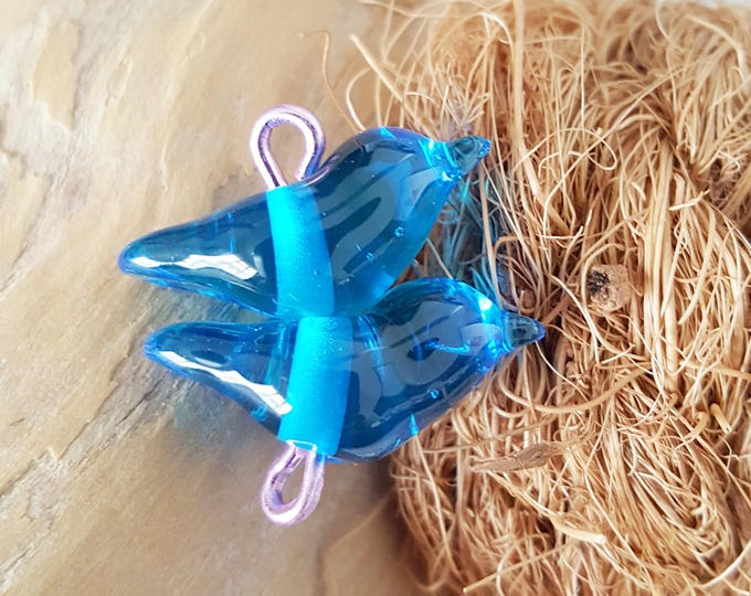 Teeny Translucent Blue Birds Hand Crafted in the Uk - Etsy