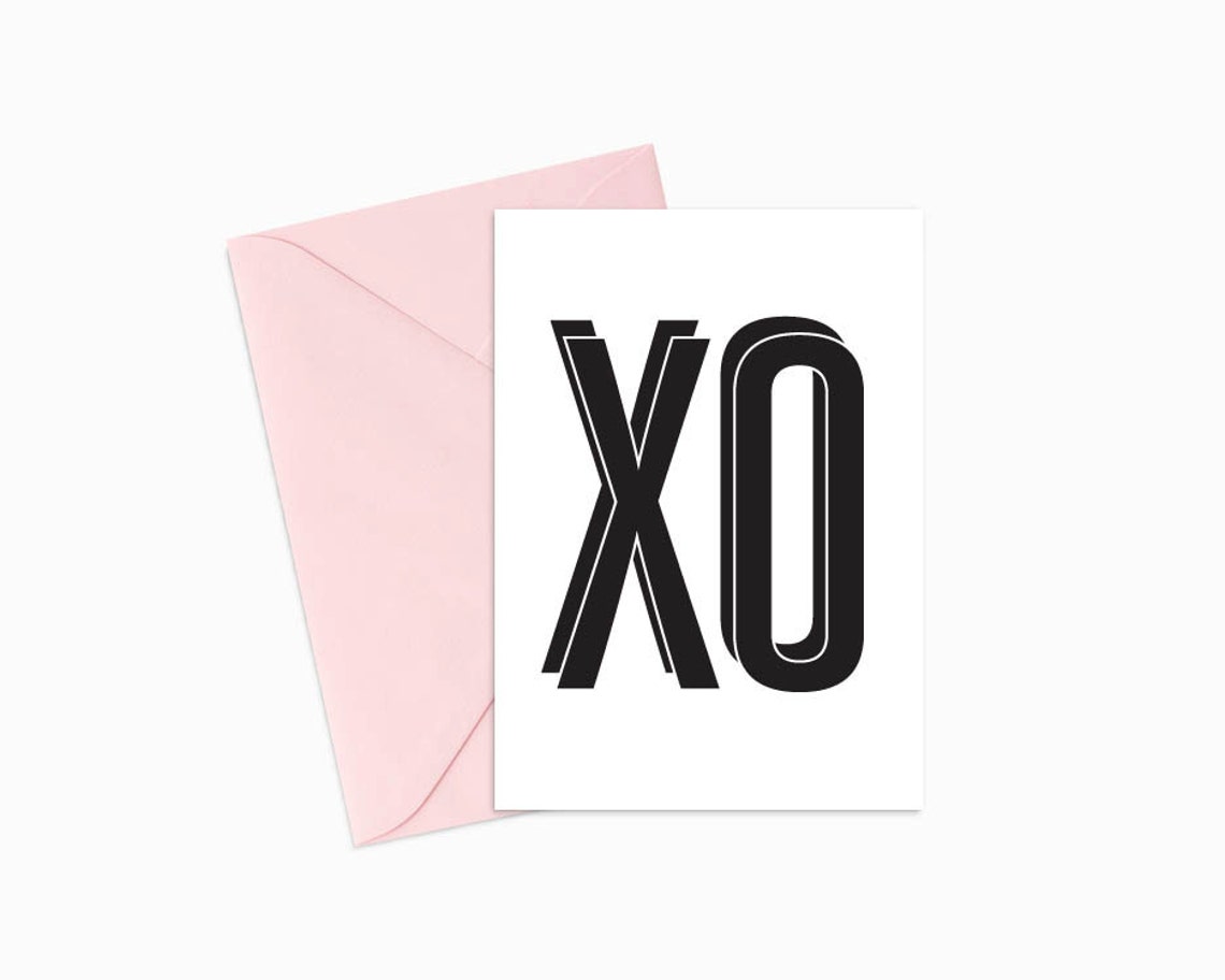 XO Printable Art | Black and White Instant Download Art File ...
