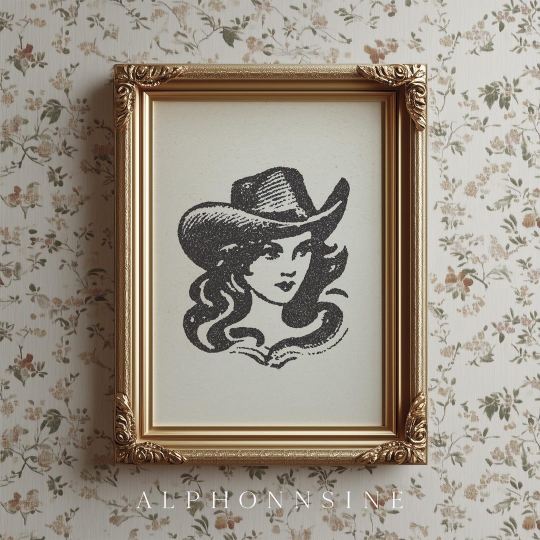 Retro Western Poster | Retro Cowgirl Print | Printable Vintage Western ...