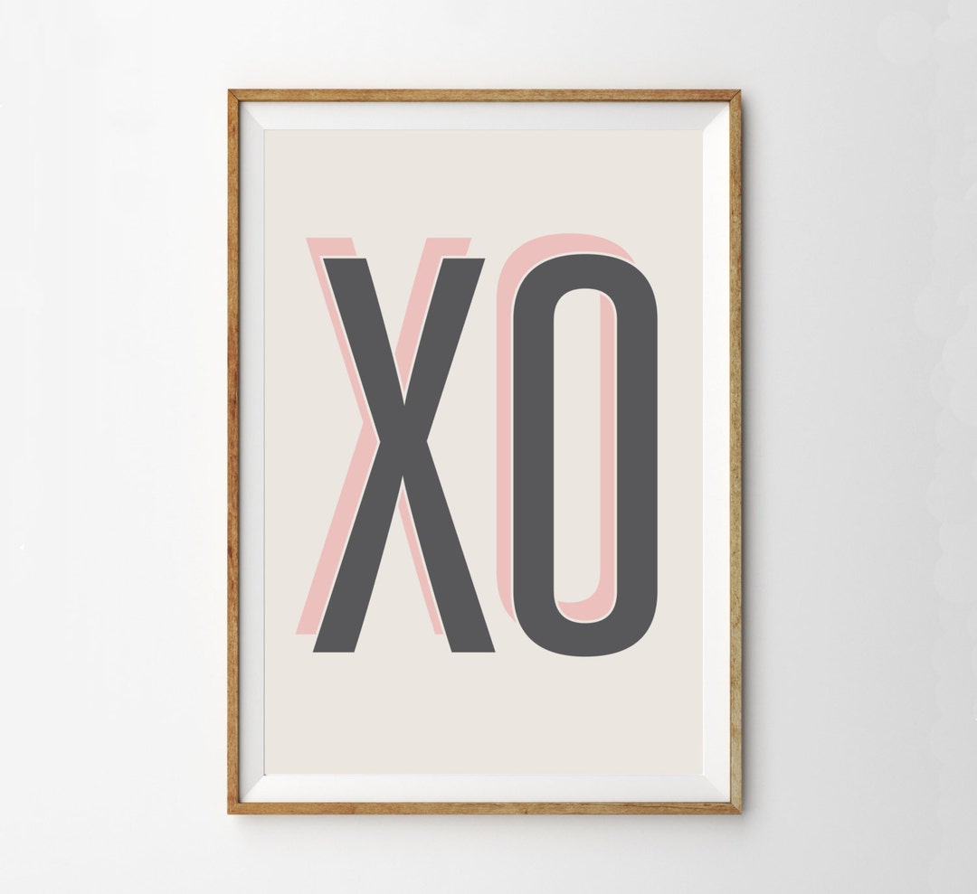 XO Minimalist Nursery Art Print Printable, Kids Room Wall Art Download ...