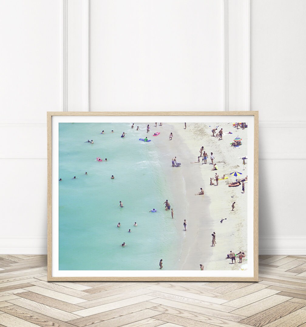 Beach Art Print Printable Aerial Beach Download Photography | Etsy
