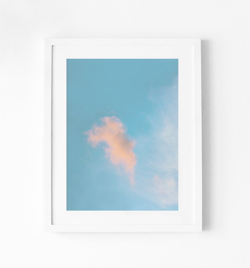 Pink Cloud Art Print Pink Sky Wall Art Printable Printable | Etsy